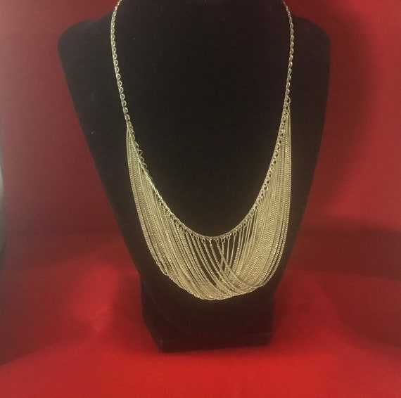 Sterling silver “waterfall” necklace vintage stunning - Gem