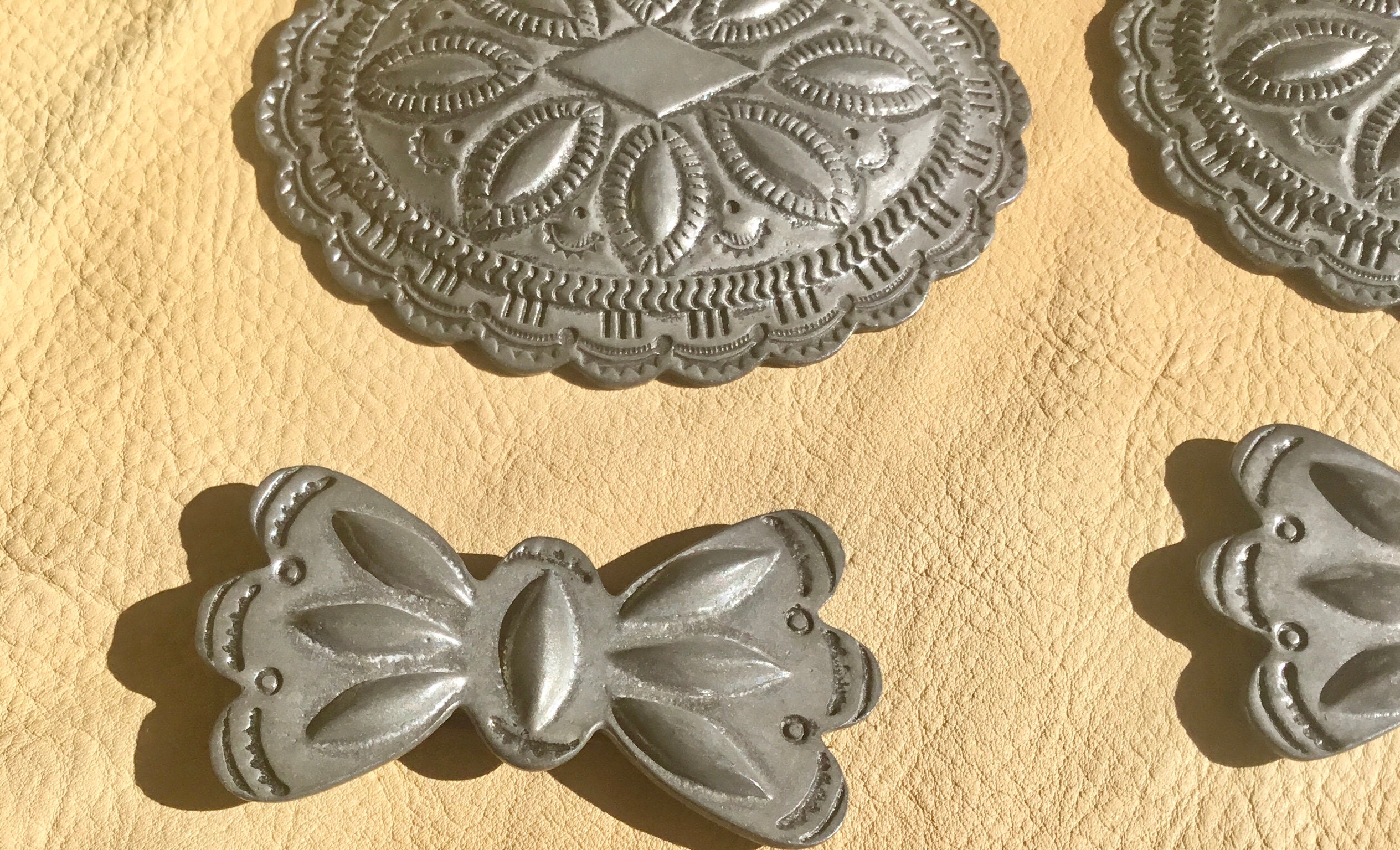 Vintage German Nickel Silver Conchos Nice Weight Clothing or Craft - Etsy