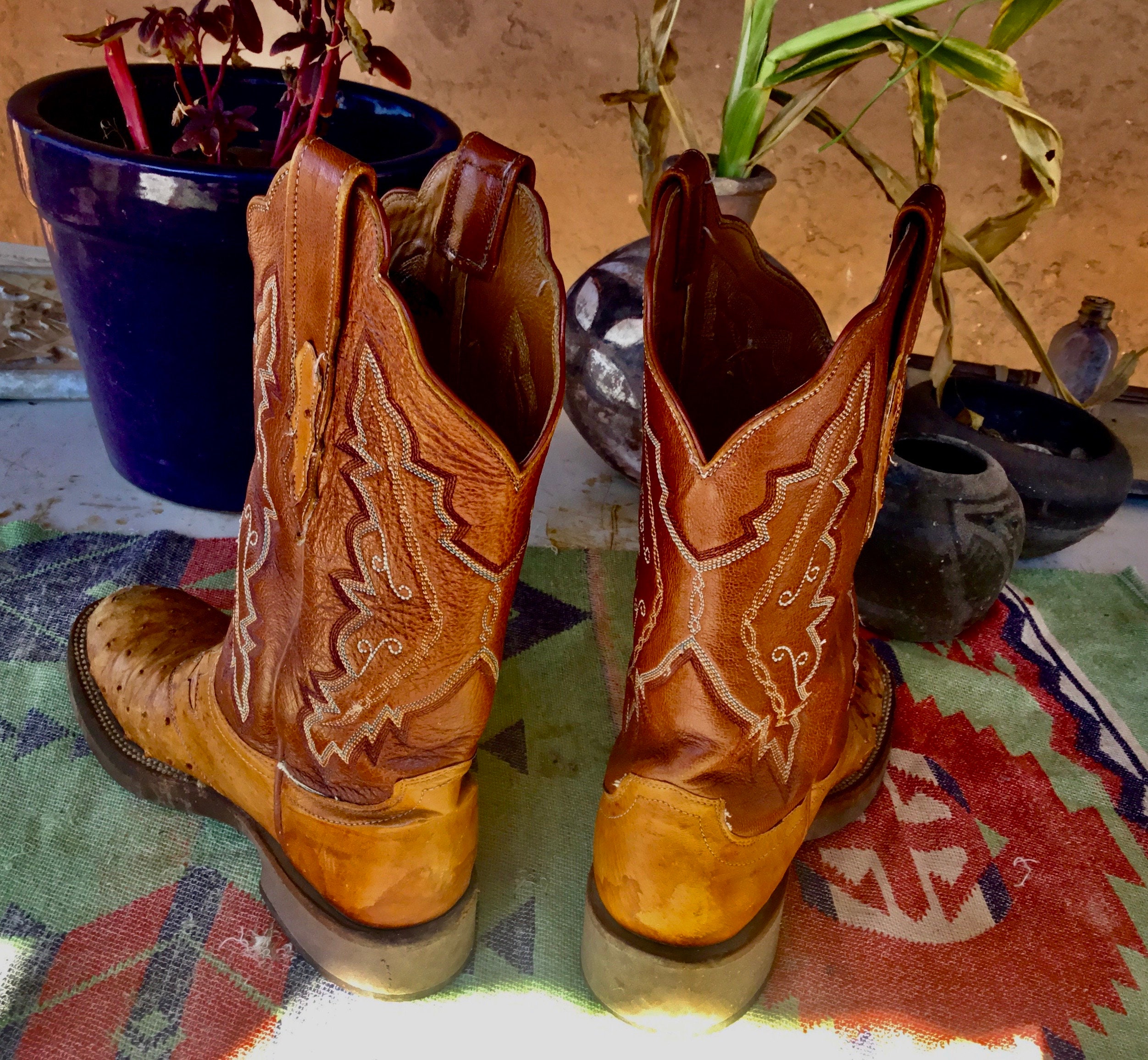 Lucchese Ostrich Roper Style Boots! These Are Some Real Roping and ...