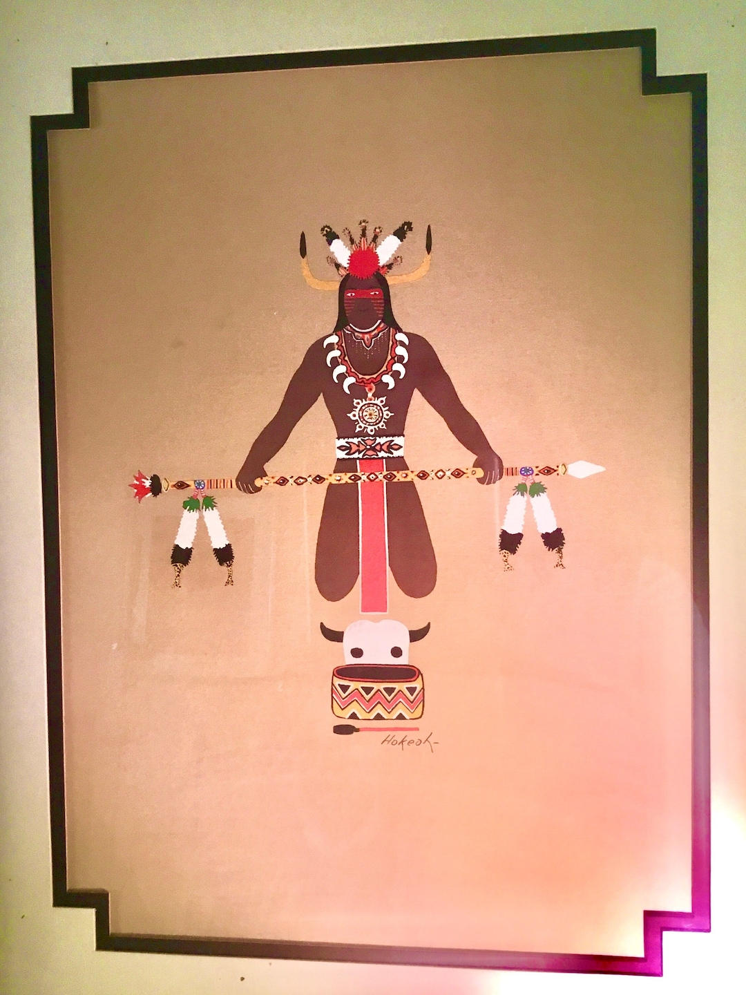 Kiowa Artist Jack Hokeah Kachina Dancer Shown in Prague 1927 Murals in ...