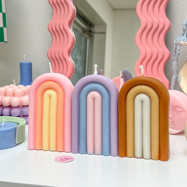 Rainbow Candles - Etsy
