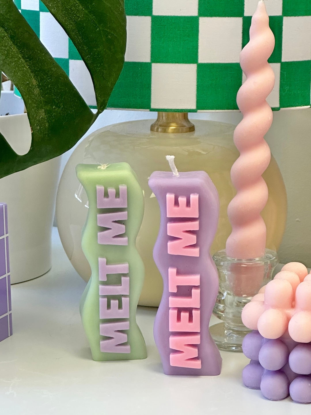Melt Me Candle Funky Candle Letter Candlewavy Candle Melt Me Decorative ...