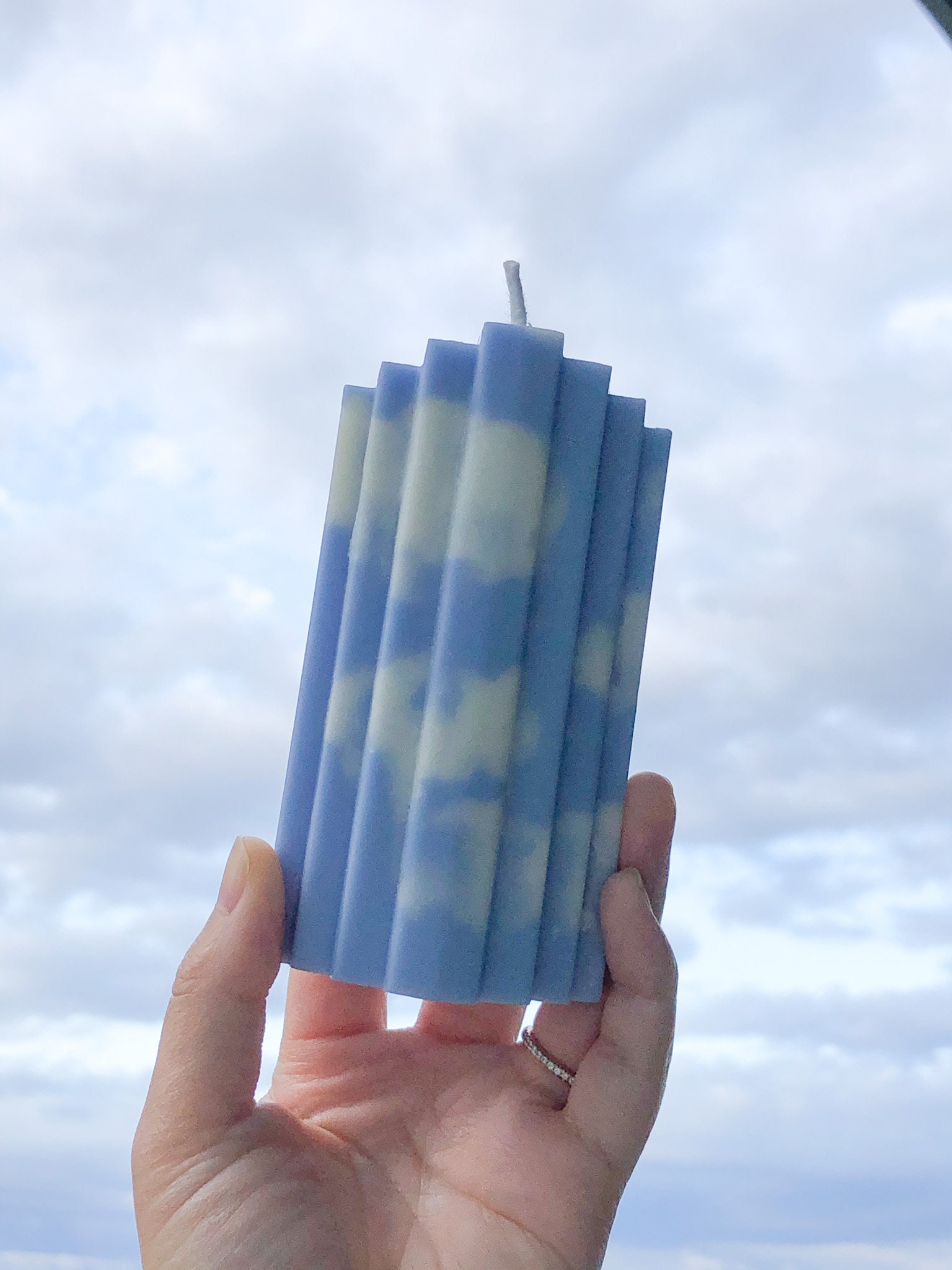 Sky Candle Blue Sky Candle Stair-shaped Candle Unique - Etsy