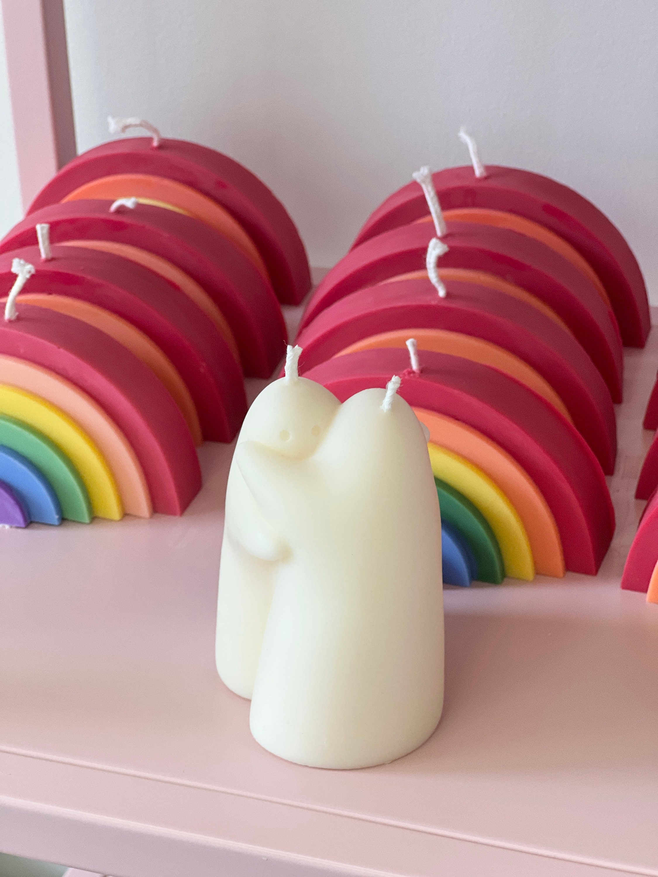 Hugging Ghost Candle Huggy Candle Love Candle Handmade - Etsy