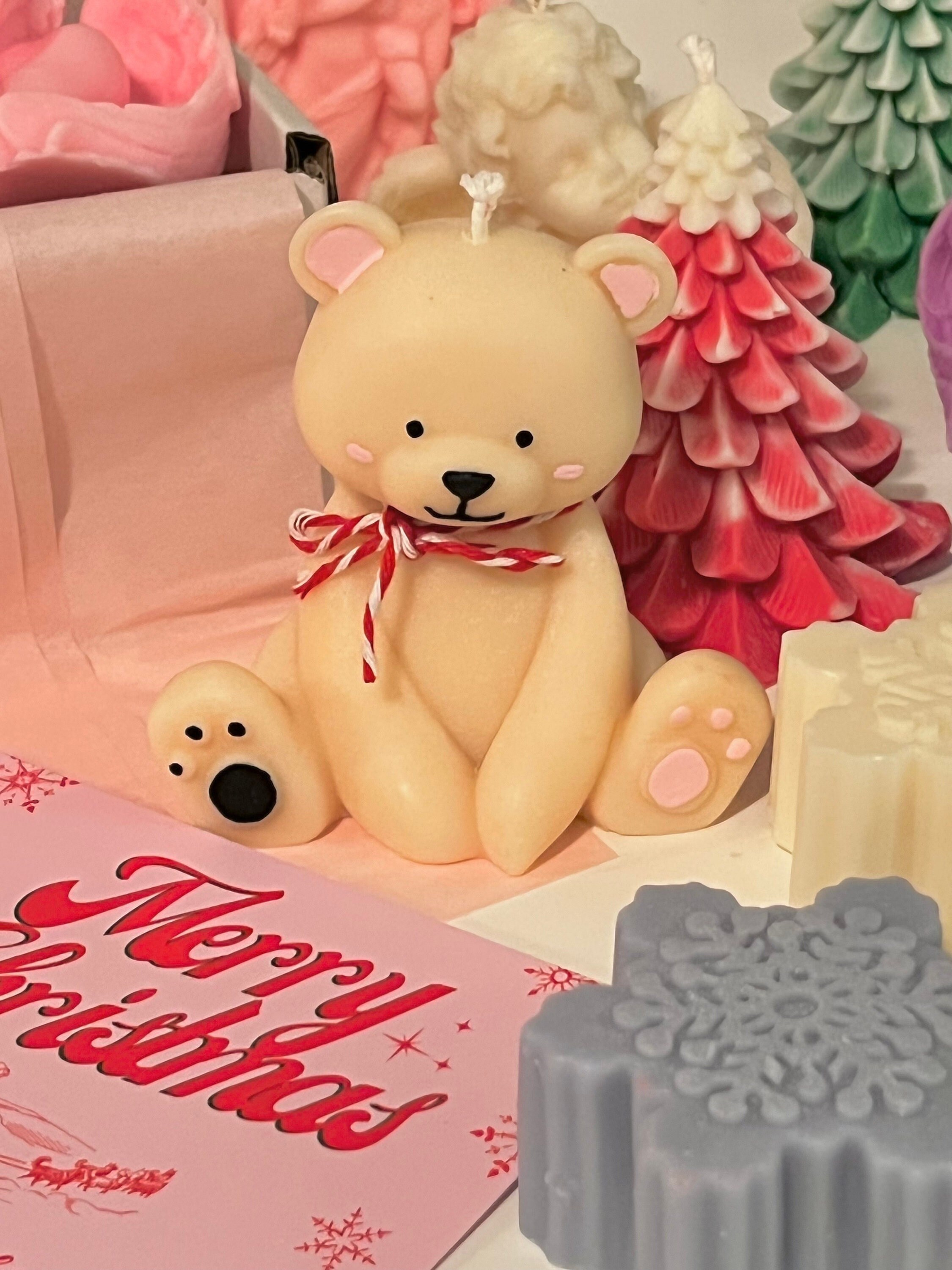 Teddy Bear Candle Cute Teddy Candle Teddy Bear Candle Home - Etsy