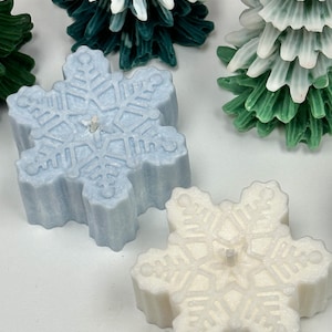 Sparkling Snow Flake Candle| Snow Candle| Christmas Candle| Christmas ...