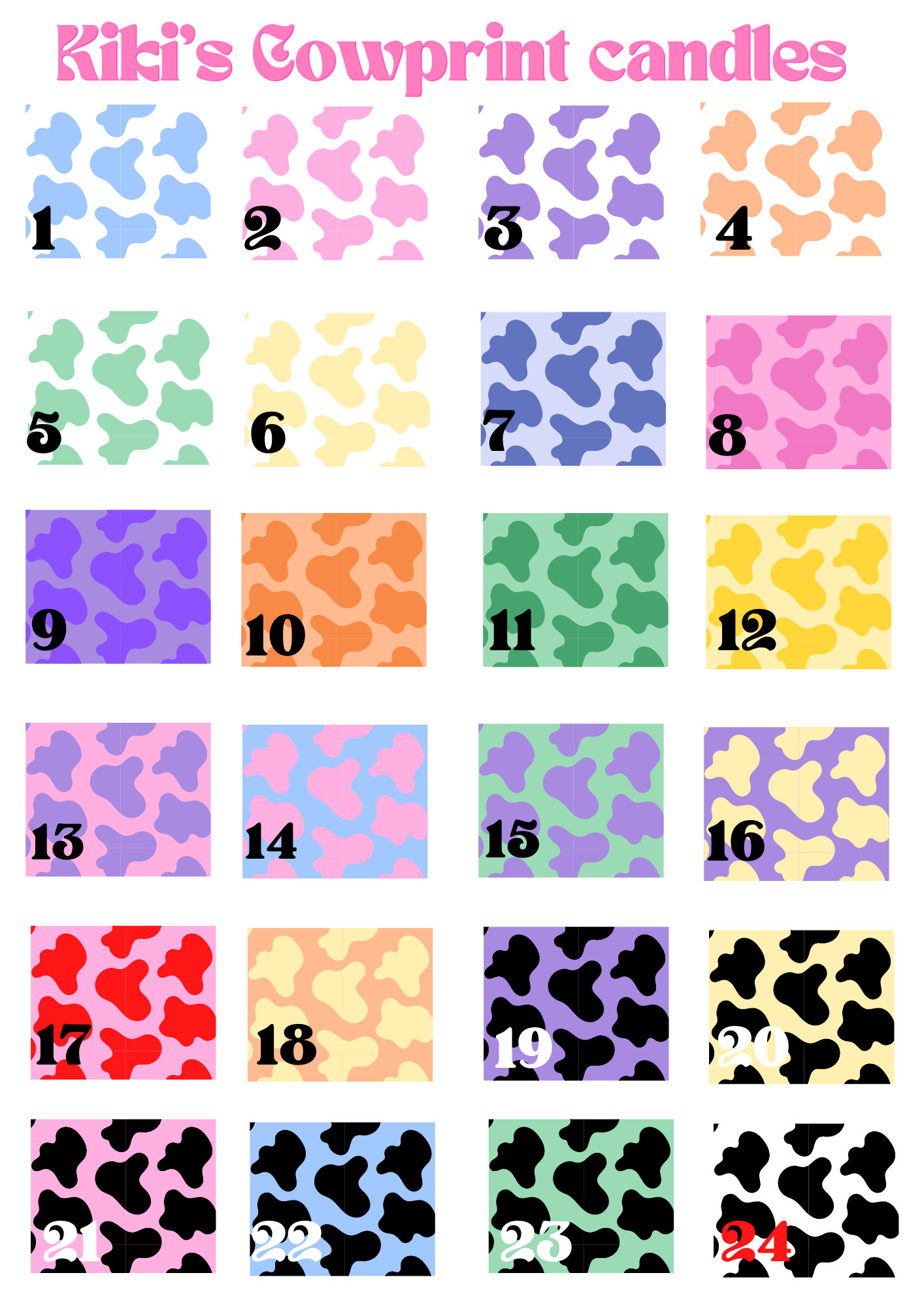 Cow Print Candlescustom Cow Print Candle Funky Candleunique | Etsy Canada