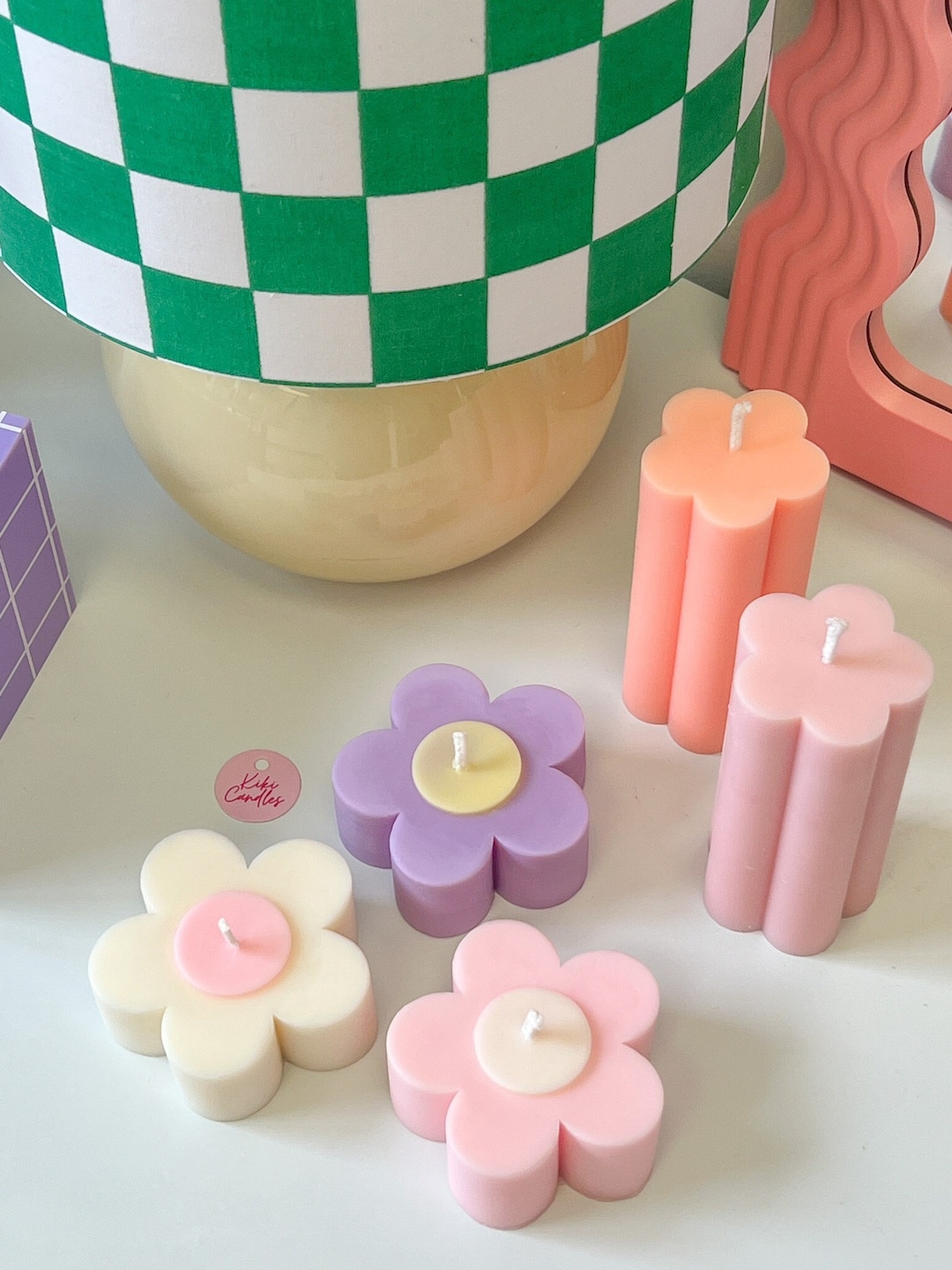 Daisy Candle| Flower Candle| Pastel Candles| Pastel Color Candle ...