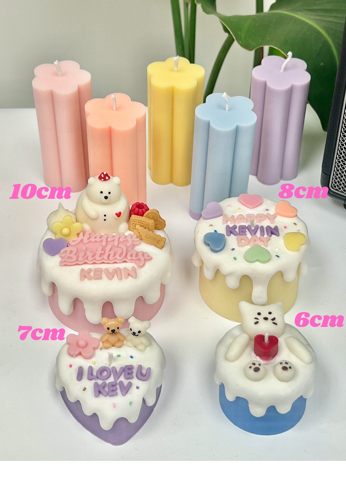 Custom Cake Candle the Perfect Gift Cake Candle Birthday - Etsy