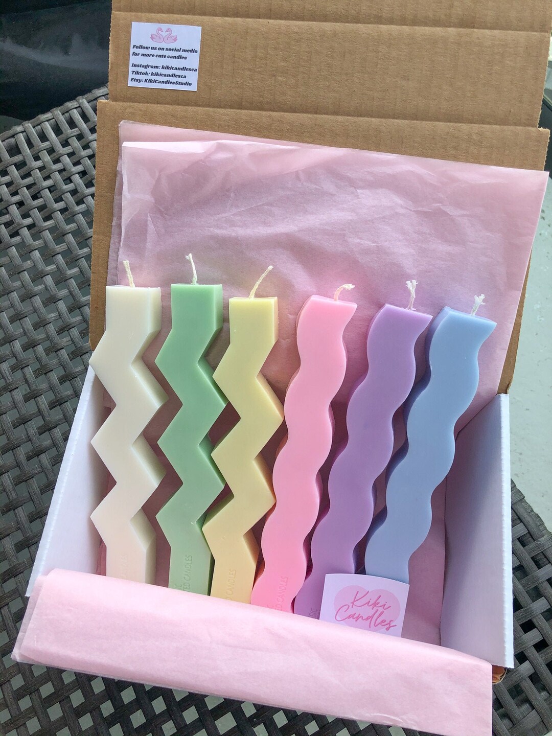 Candle Gift Set| Bundle Price | Squiggle Candle| Zigzag Candle| Candles ...