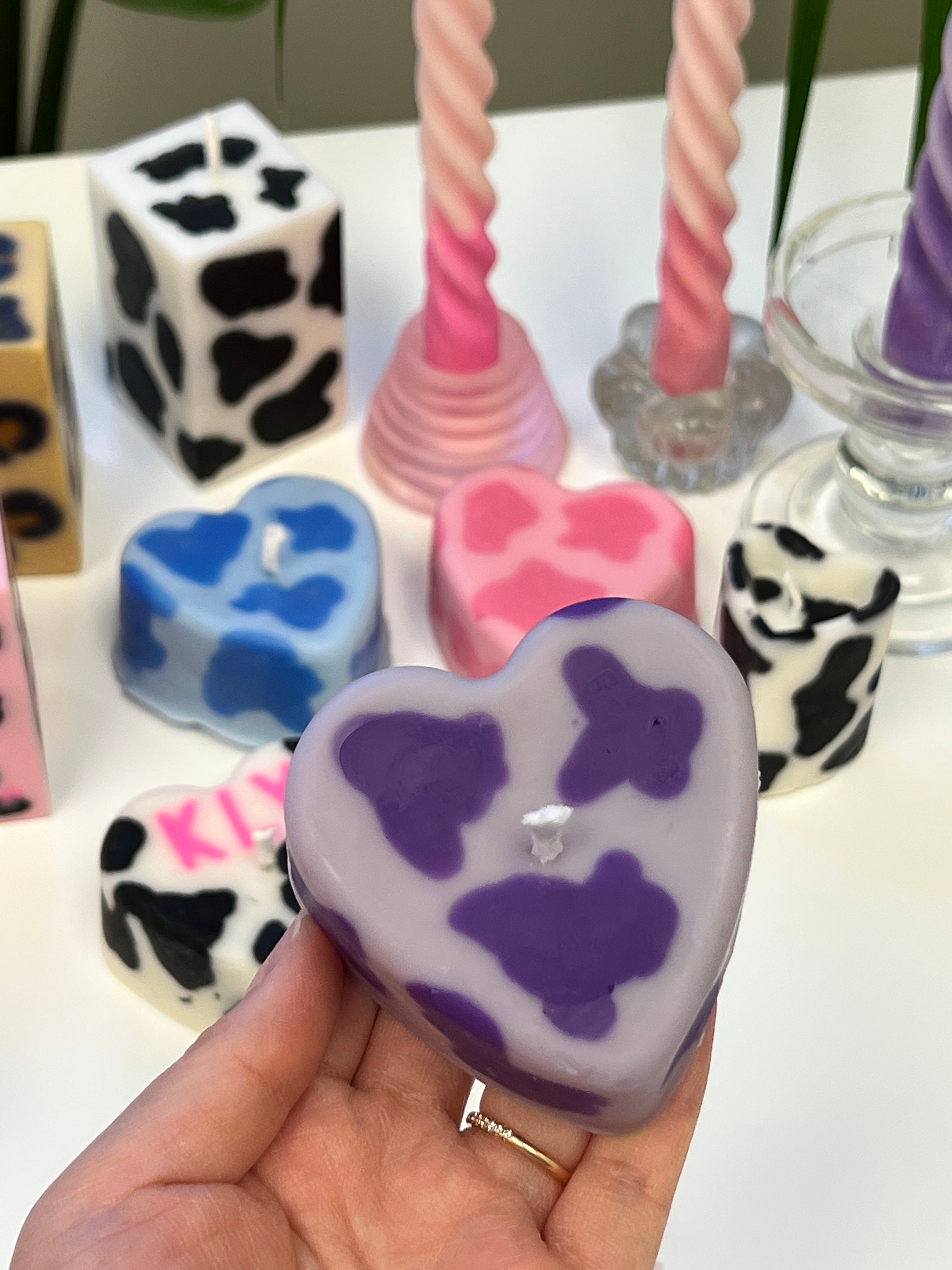 Cow Print Candlescustom Cow Print Candle Funky Candleunique | Etsy Canada