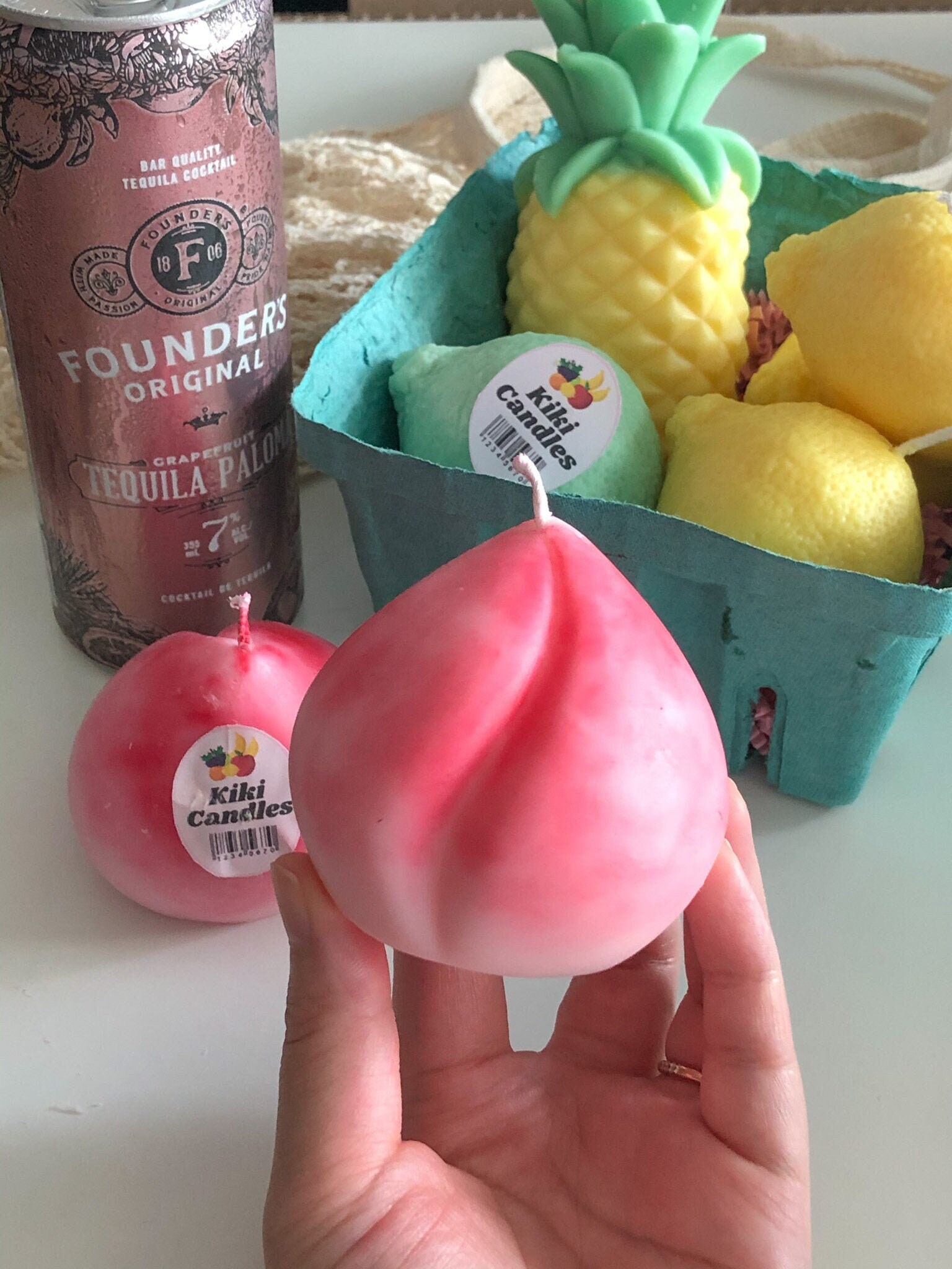 Peach Candle Peach and Cream Peachy Candle Peach Shaped - Etsy