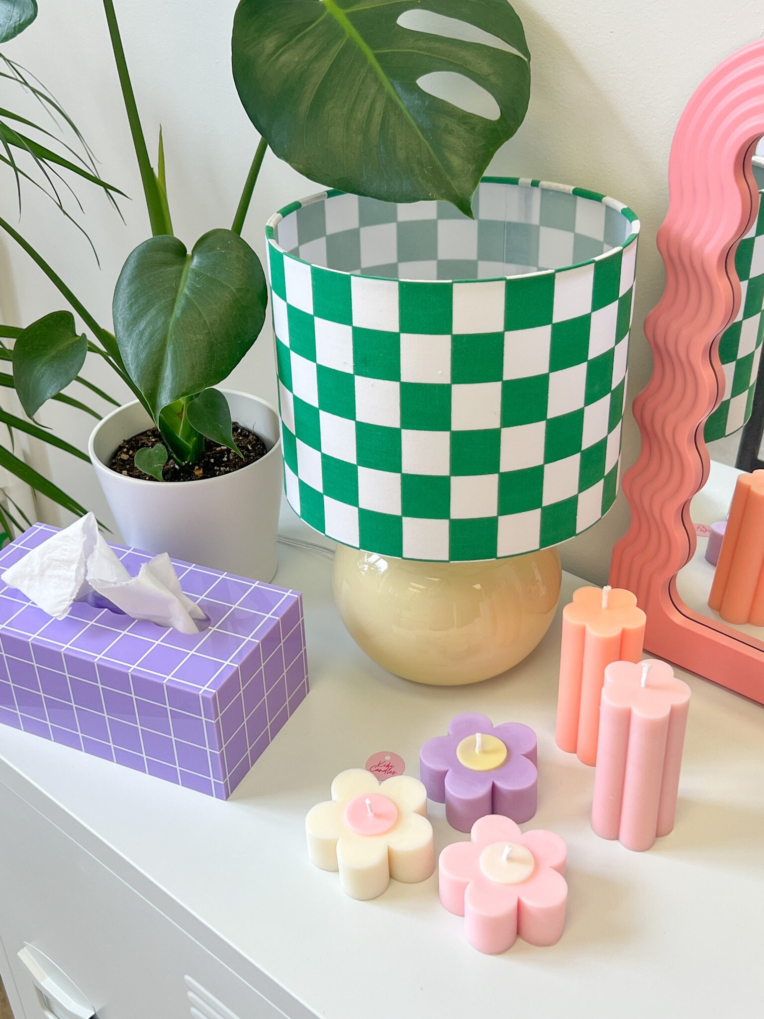 Daisy Candle Flower Candle Pastel Candles Pastel Color | Etsy