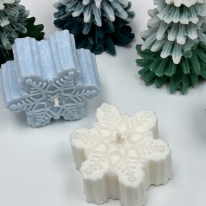 Sparkling Snow Flake Candle| Snow Candle| Christmas Candle| Christmas ...