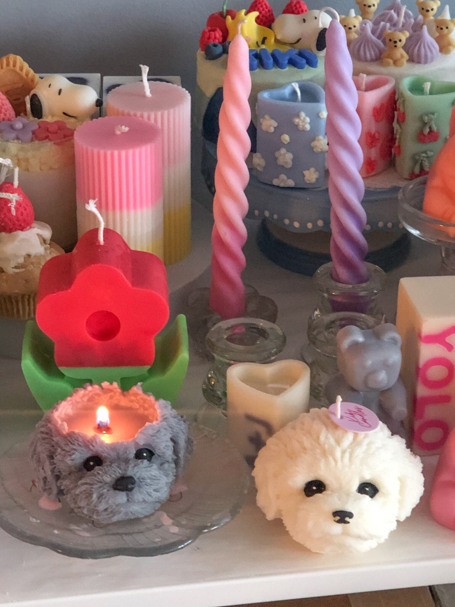 Dog Candle Puppy Candle Poodle Candle Cute Candle Dog - Etsy
