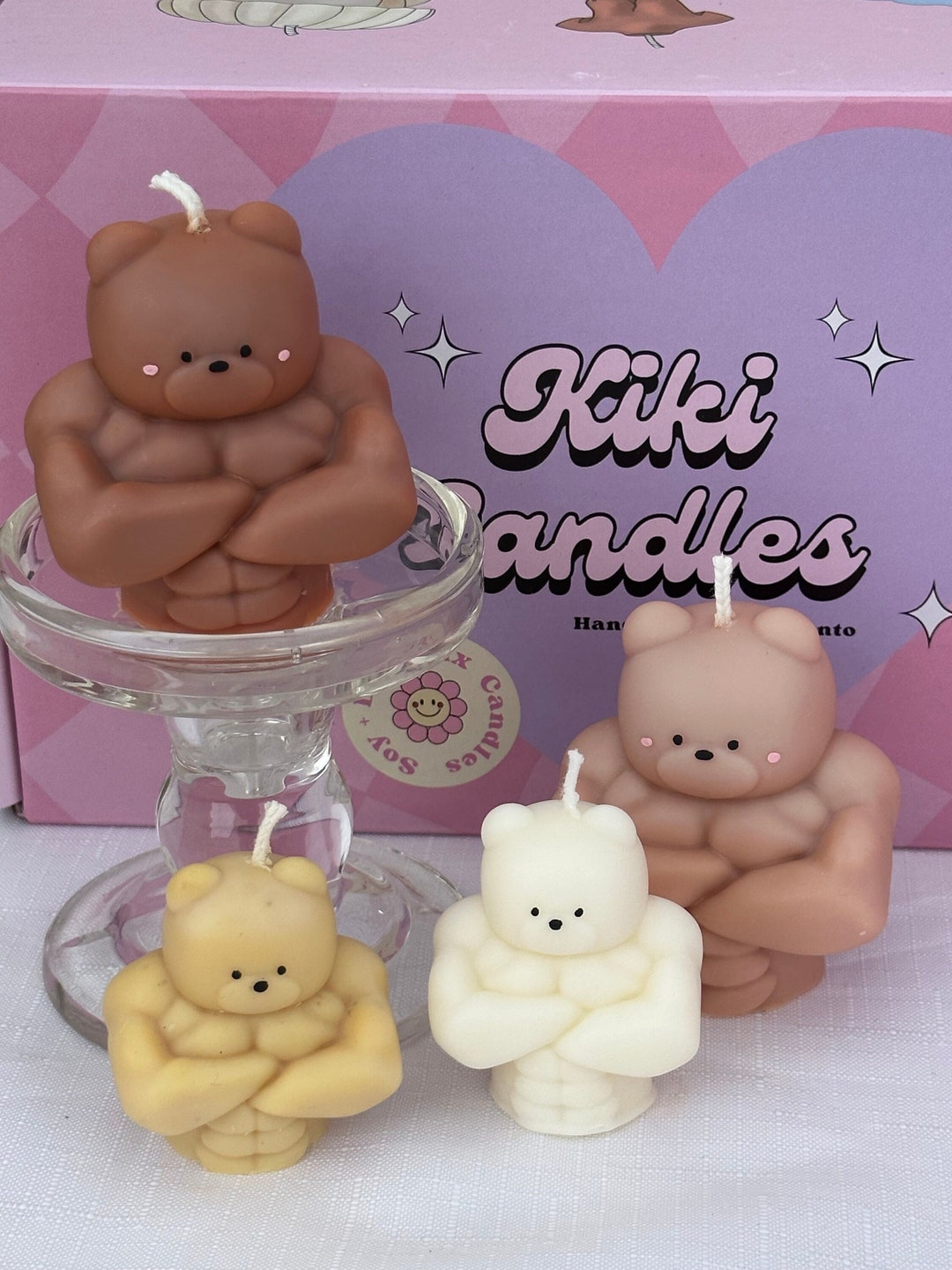 Large Muscle Bear Candle| Gym Teddy Candle|buff Teddy Candle | Macho ...