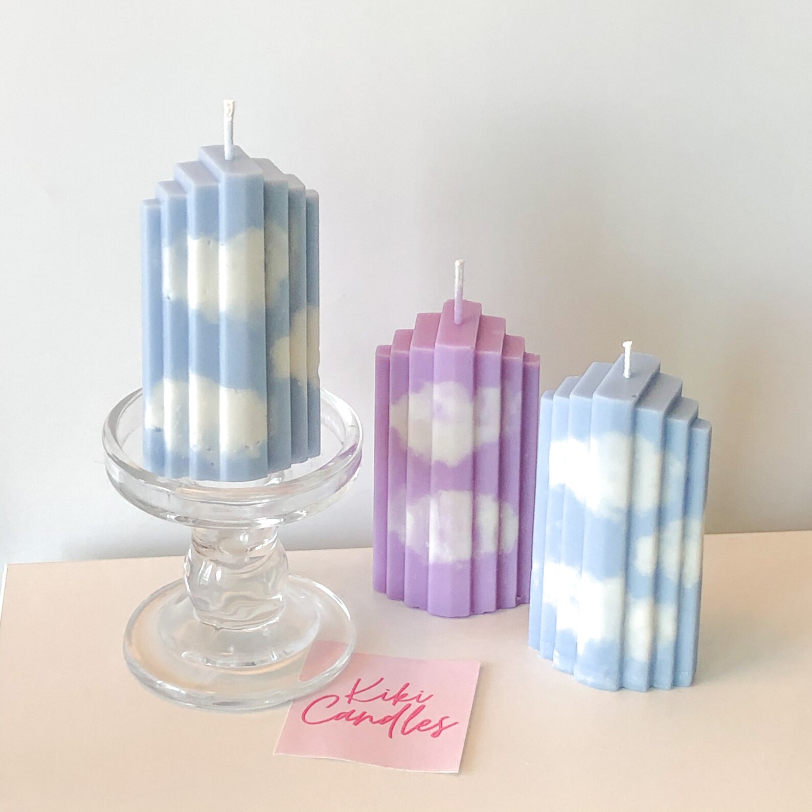 Sky Candle Blue Sky Candle Stair-shaped Candle Unique - Etsy
