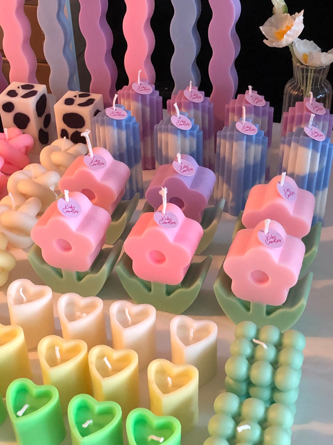 Retro Flower Candle| Large Flower Candle| Floral Candle|home Decor ...