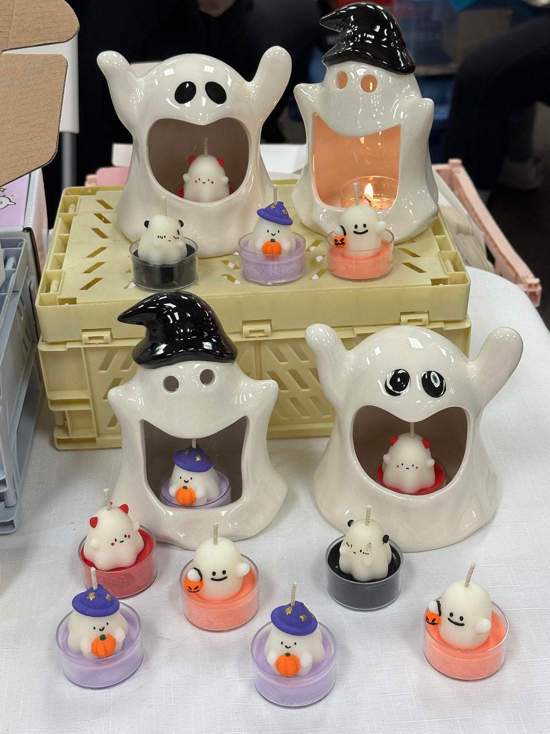 Mini Ghost Tea Light Candles| Cute Mini Ghosts| Mini Ghost Candles| Tea ...