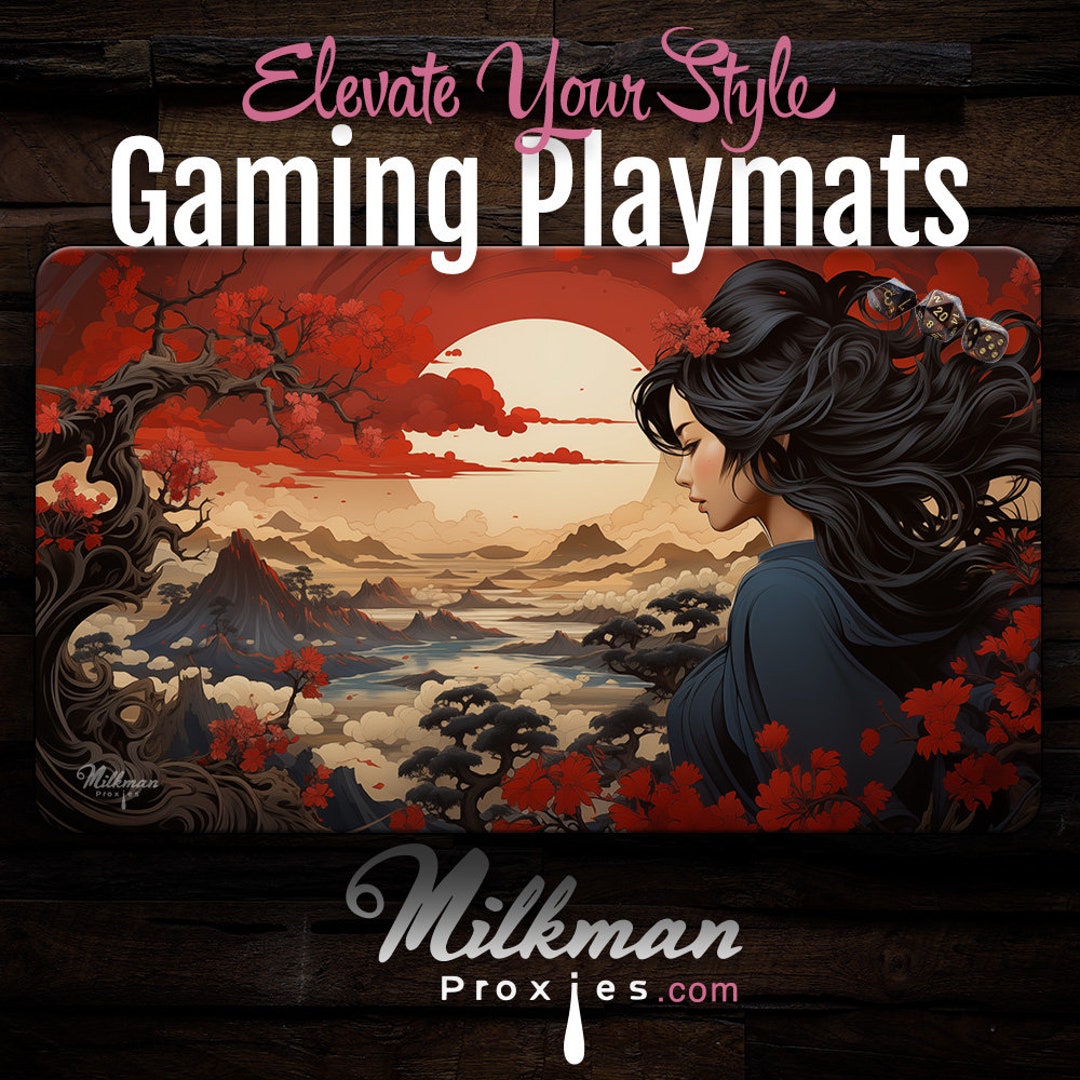 Japanese MTG Playmat - Ninja Playmat MTG - Valiant Japanese Woman ...