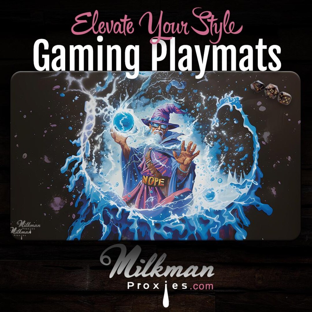 MTG Playmat: Wizard of Nope - Edh Commander Mat - Etsy