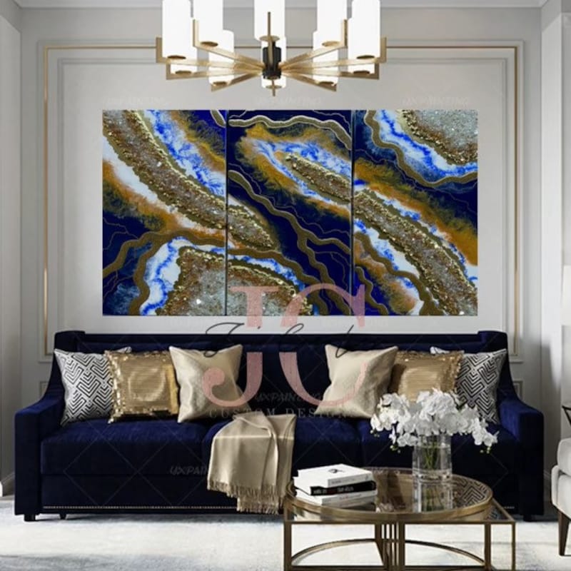Blue Resin Art - Etsy