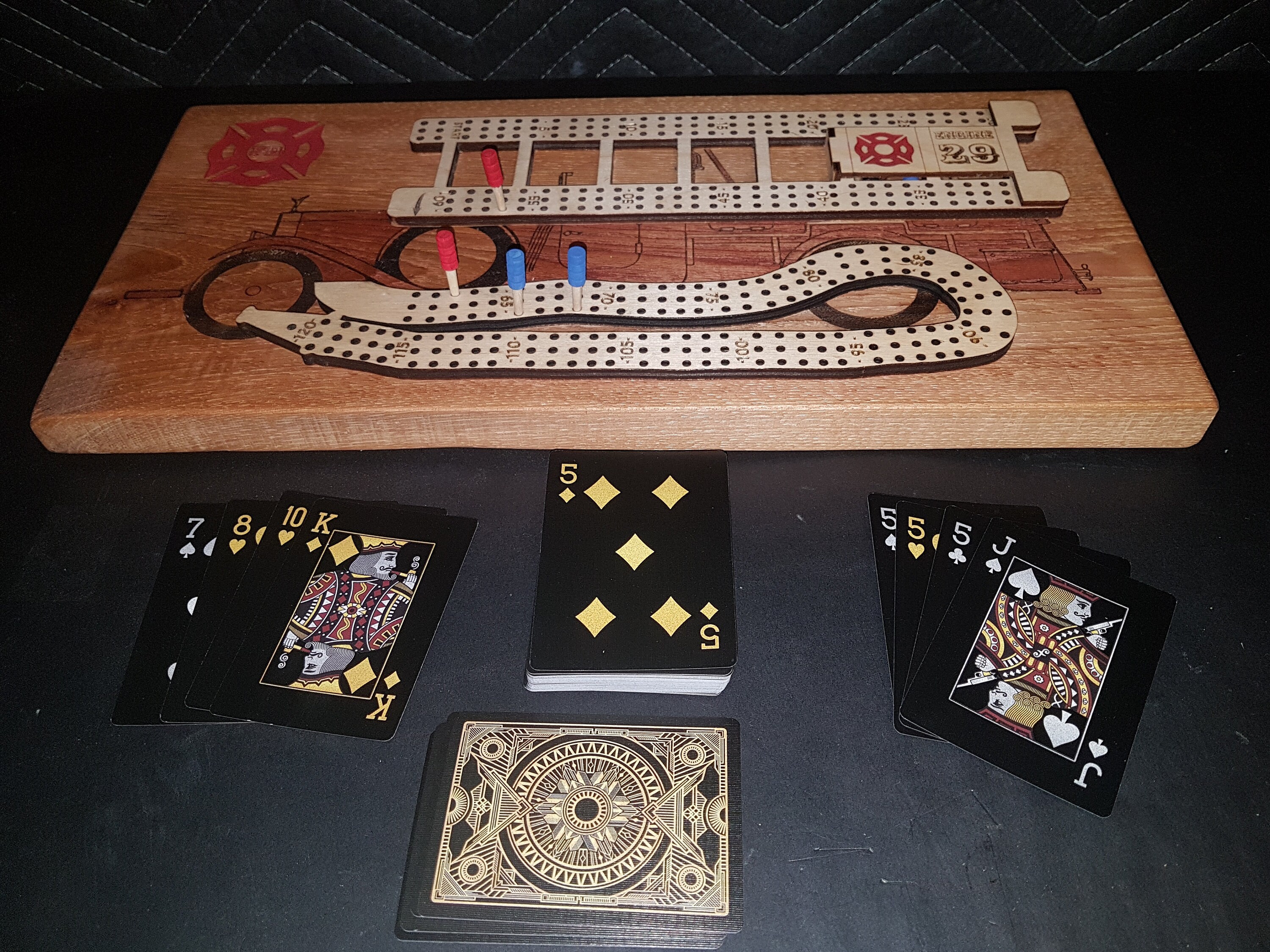 Fire Fighter Themed Cribbage Board, Hickory Wood - Etsy