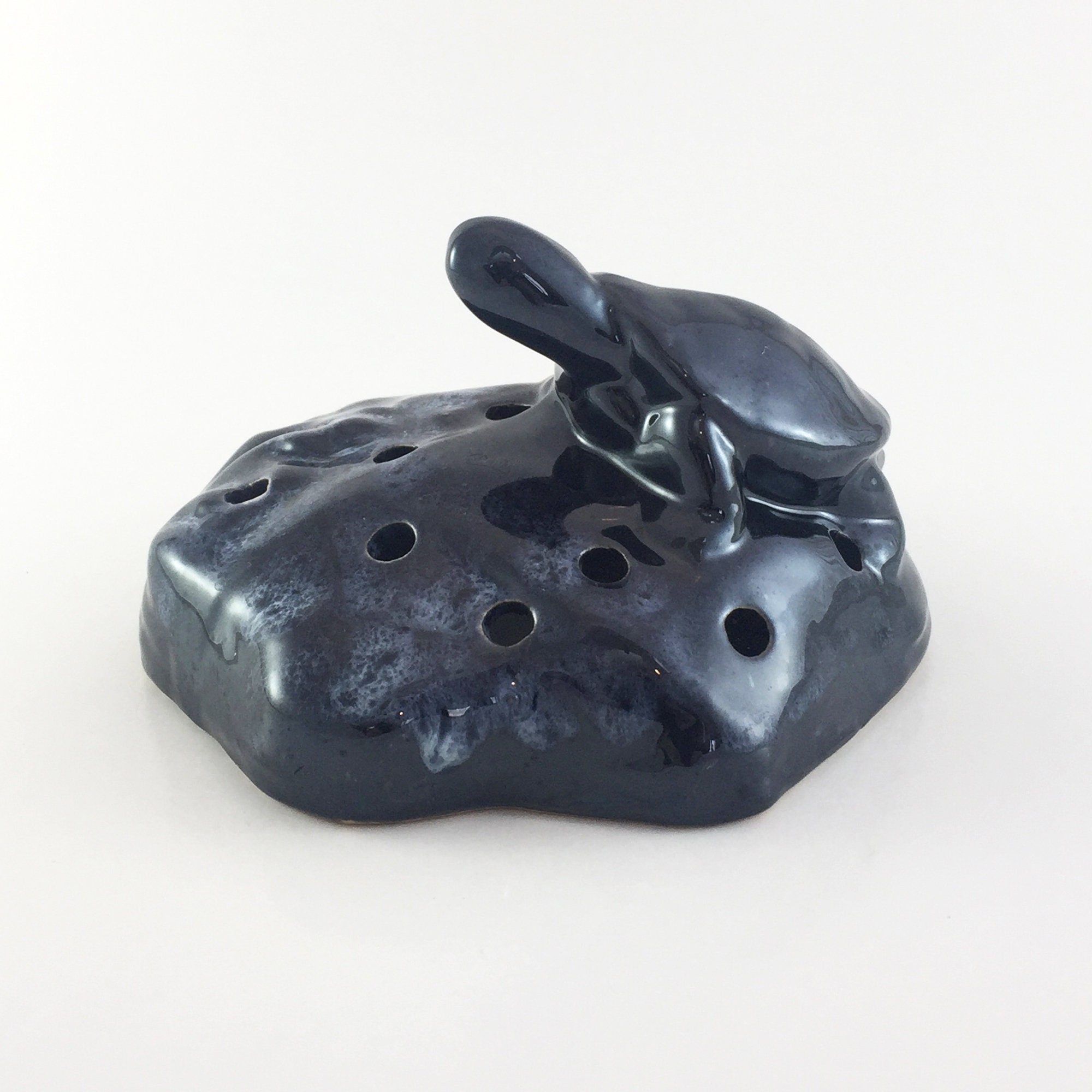 1960's 70's Van Briggle Art Pottery turtle Flower Frog - Etsy