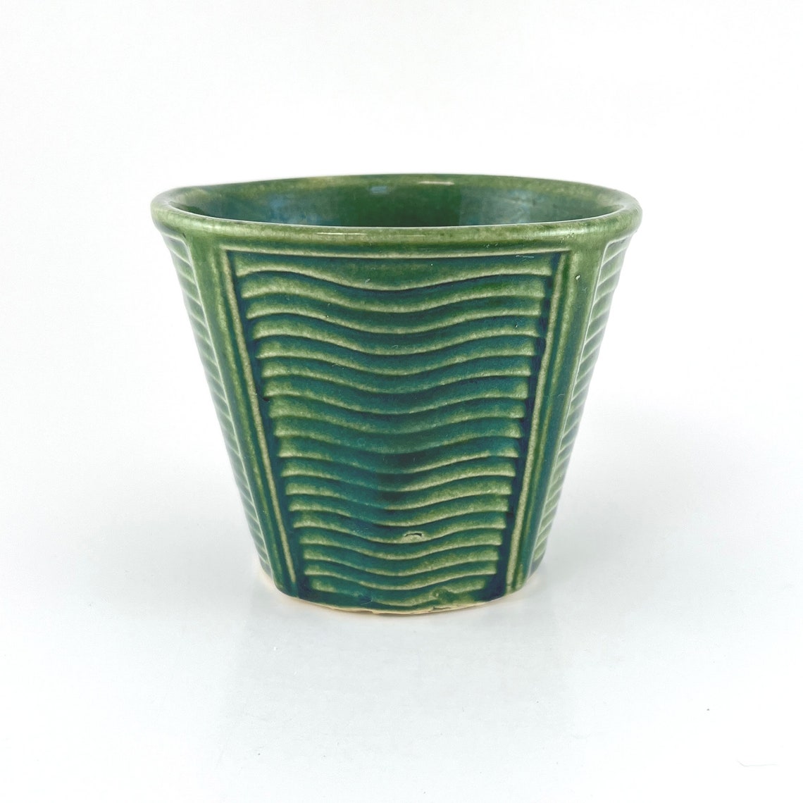 1960's Mccoy Pottery Green MCM Flower Pot 88 - Etsy