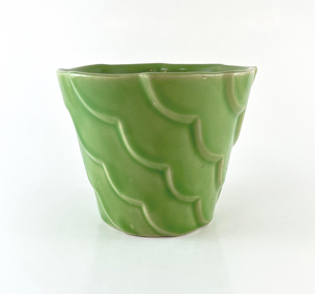 1940's Alamo Pottery Scalloped Flower Pot #828-5 - Etsy