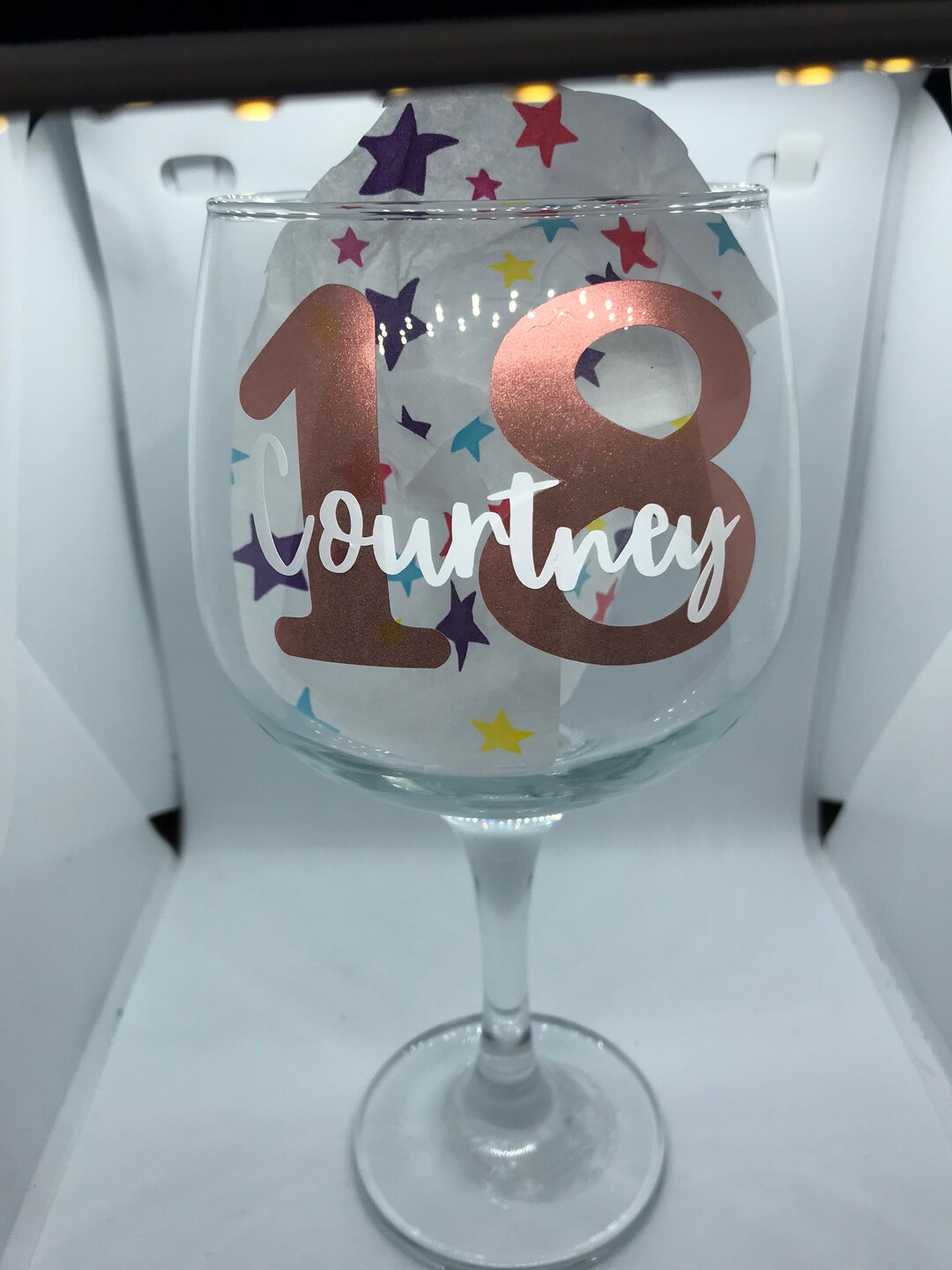 Personalised Birthday Gin Glass /wine Glass 18th 21st 30th 40th 50th ...