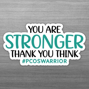 PCOS Awareness Sticker Pack Chronic Illness Chronic Pain IVF Gifts ...