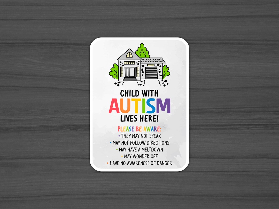 Autism Awareness Tag Sticker Invisible Disability Spoonie Water Bottle ...