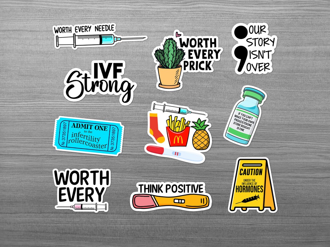 IVF Sticker 10 Pack Infertility Planner Fertility Journal Gifts ...