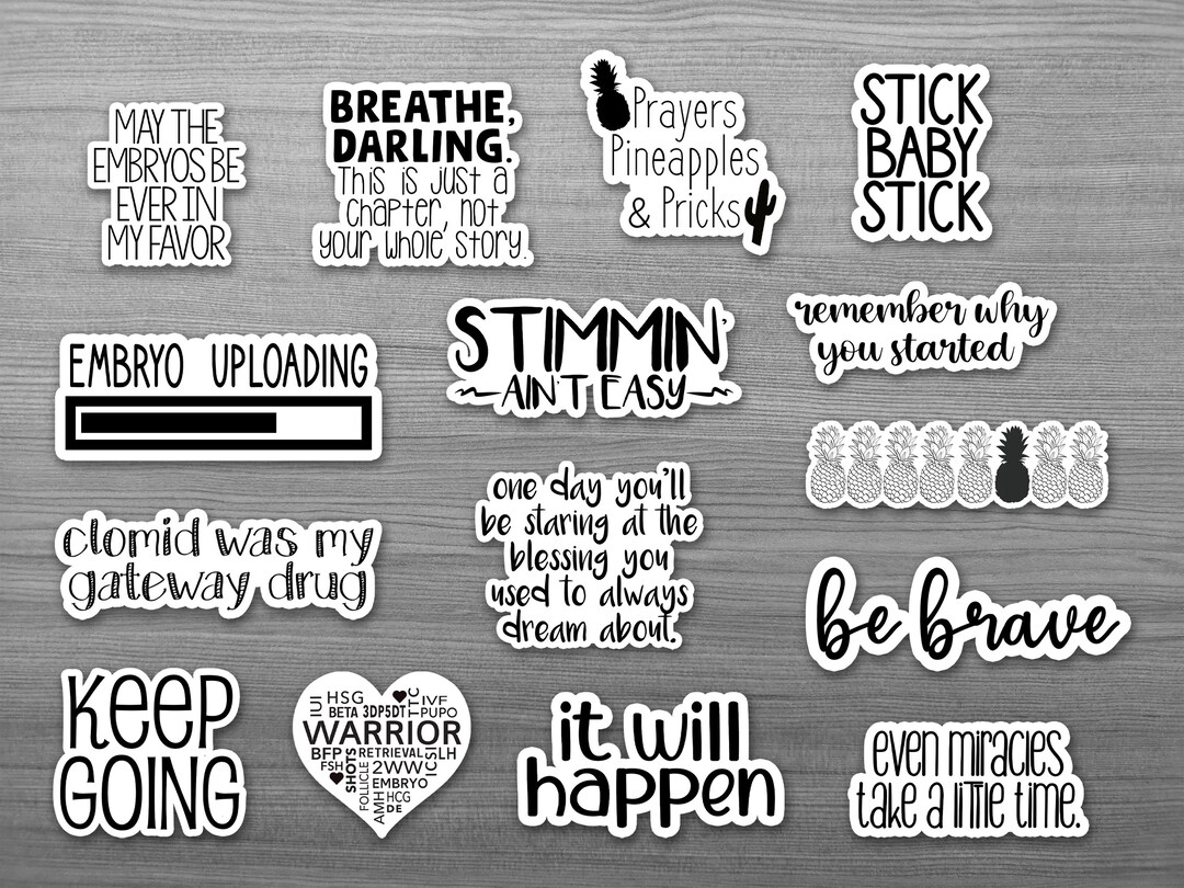 IVF Stickers 15 Pack | Infertility | Sticker | Planner | IVF Gifts ...