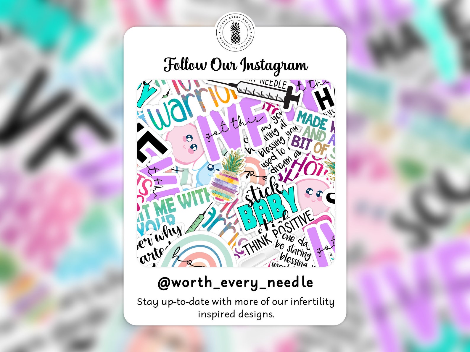 IVF Pineapple Heart Sticker IVF Gift Infertility IVF Got - Etsy