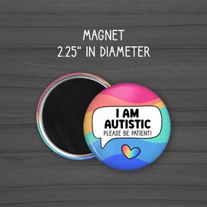 I Am Autistic Pin Badge, Autism Awareness, Autistic Acceptance ...