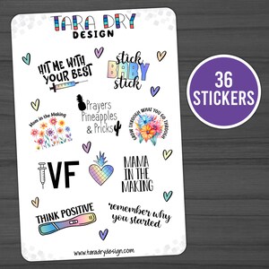 IVF Planner Stickers 6 Pack, Sticker Sheets, IVF Gifts, Sticker Sheets ...