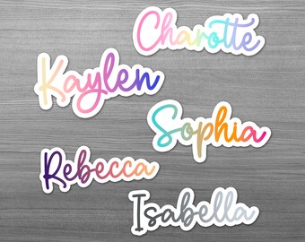 Waterproof Name Decal Personalized Vinyl Sticker NAME STICKER ...