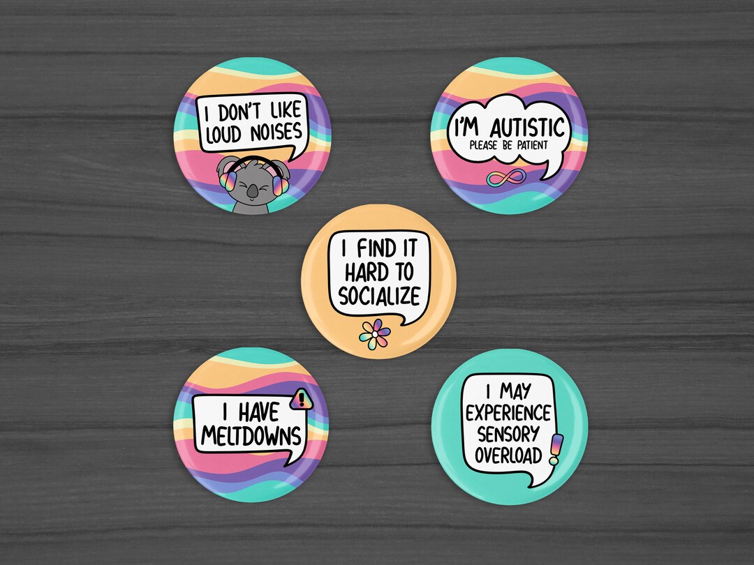 Autism Awareness Pins, Neurodiversity Acceptance, Mental Health Pins, I ...