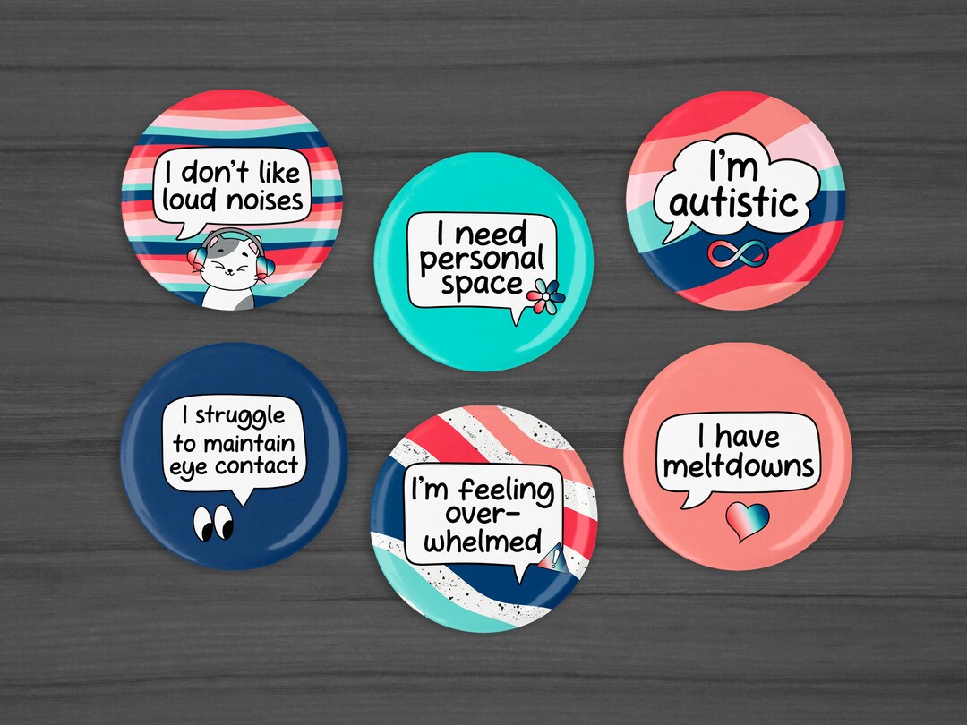 Autism Awareness Pins, Neurodiversity Acceptance, Mental Health Pins, I ...