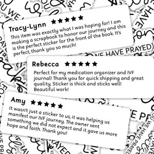 IVF Custom Sticker Gift | Infertility Stickers | Fertility Gifts | IVF ...