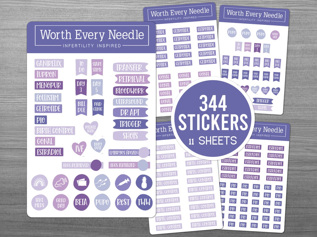 IVF Planner Stickers Infertilility Gifts Fertility Journal - Etsy