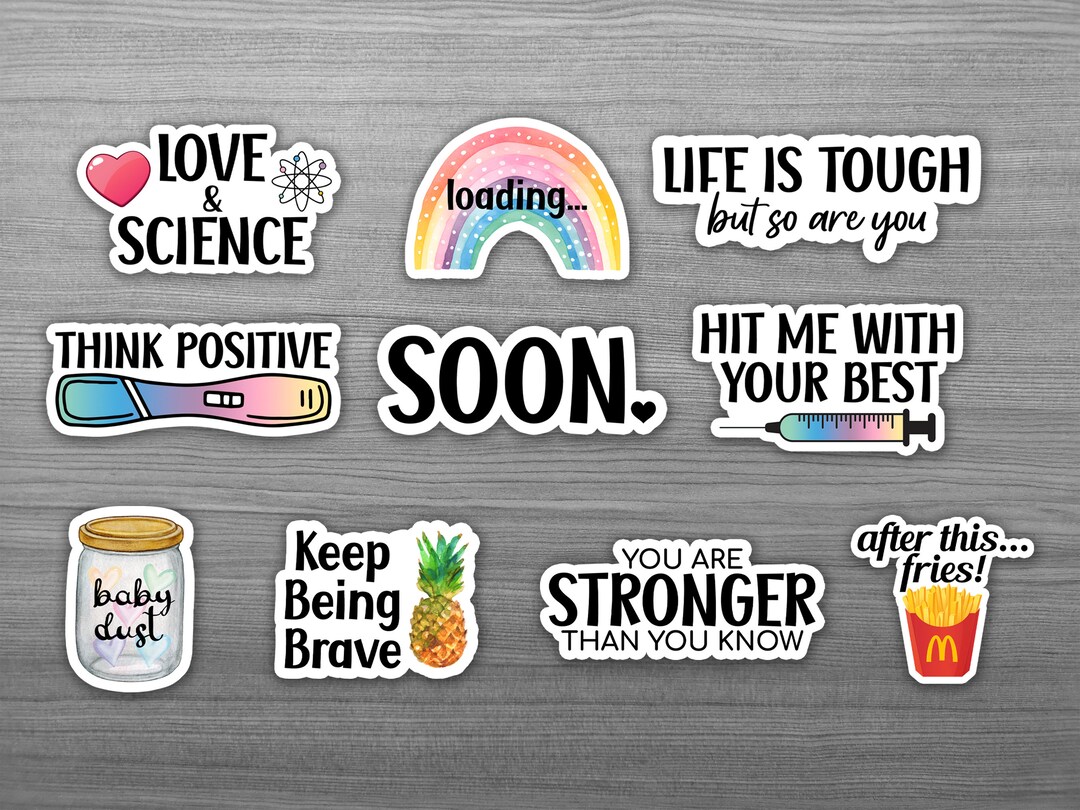 IVF Sticker 10 Gift Pack | Infertility Gifts | Fertility Calendar ...