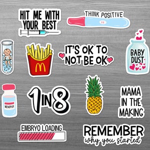 IVF Sticker 30 Gift Pack Infertility Planner Fertility Journal Gifts ...