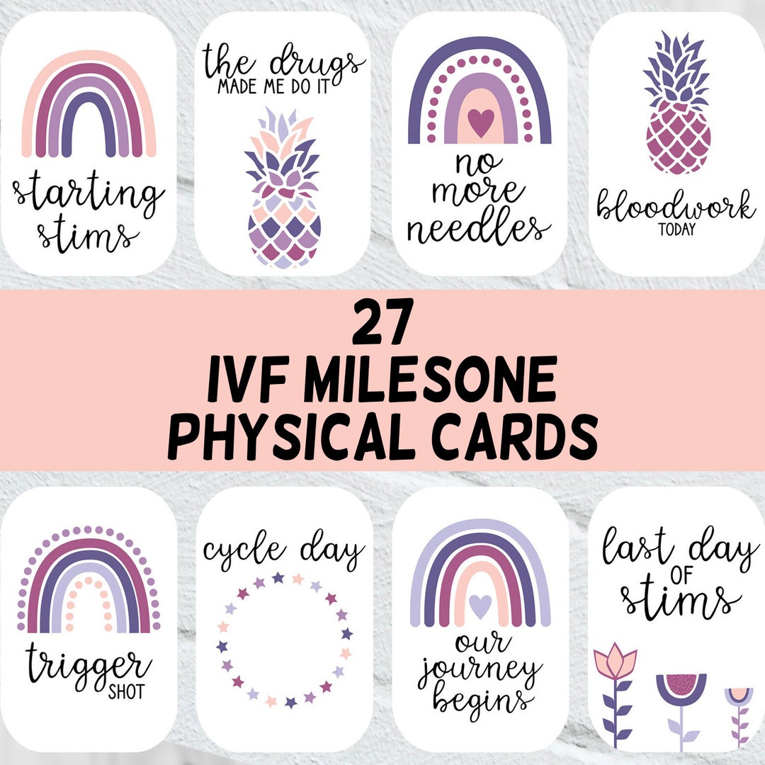 IVF Milestone Physical Cards IVF Journey Infertility 1 in 8 IVF Gift ...