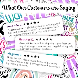 IVF Sticker Gift Pack, Infertility Journey, Fertility Planner Stickers ...
