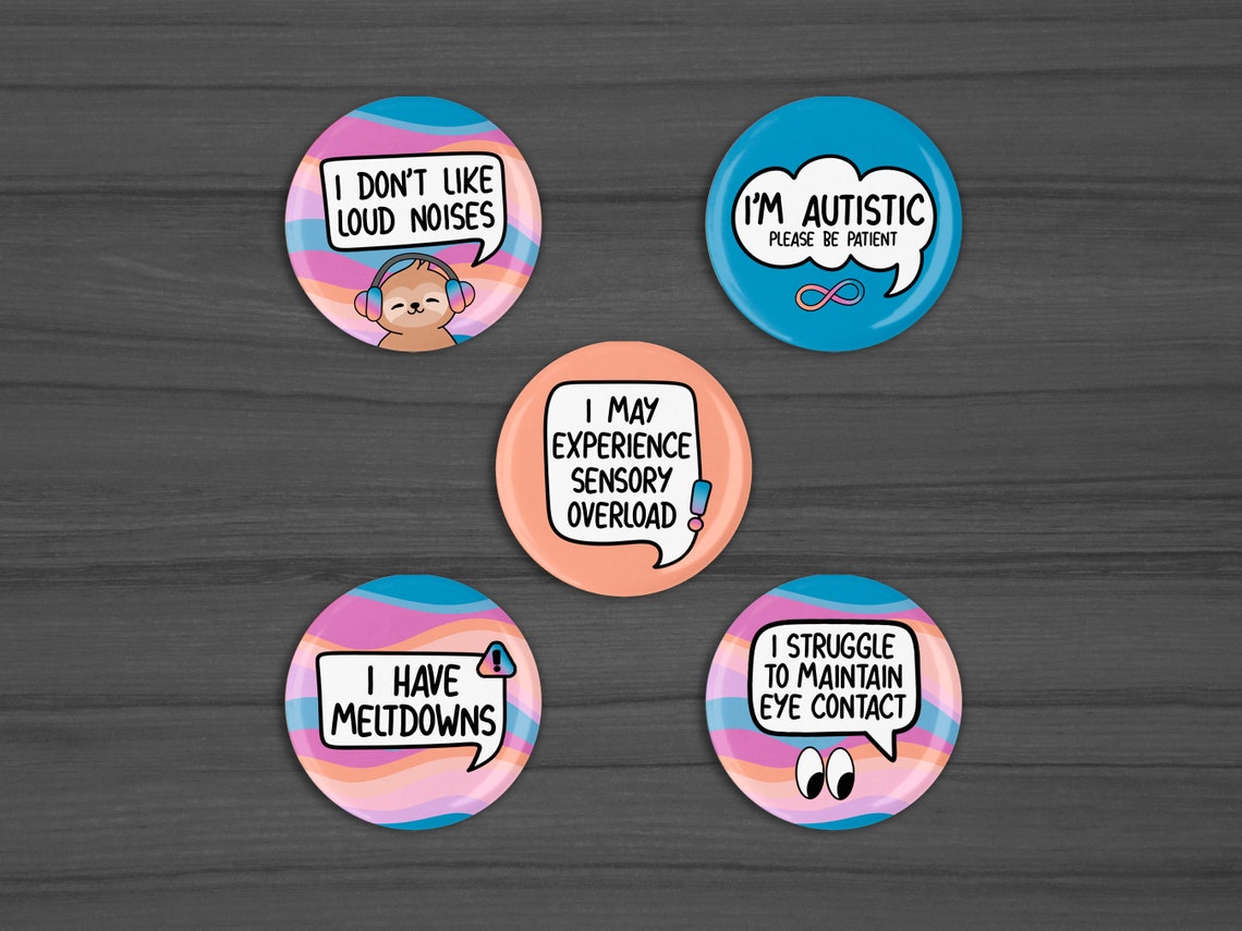 Autism Awareness Pins, Neurodiversity Acceptance, Mental Health Pins, I ...