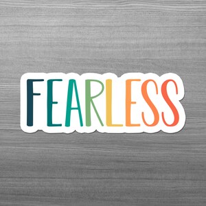 Fearless Sticker, Aesthetic Stickers, MacBook Computer Decal, Self Care ...