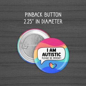 I Am Autistic Pin Badge, Autism Awareness, Autistic Acceptance ...